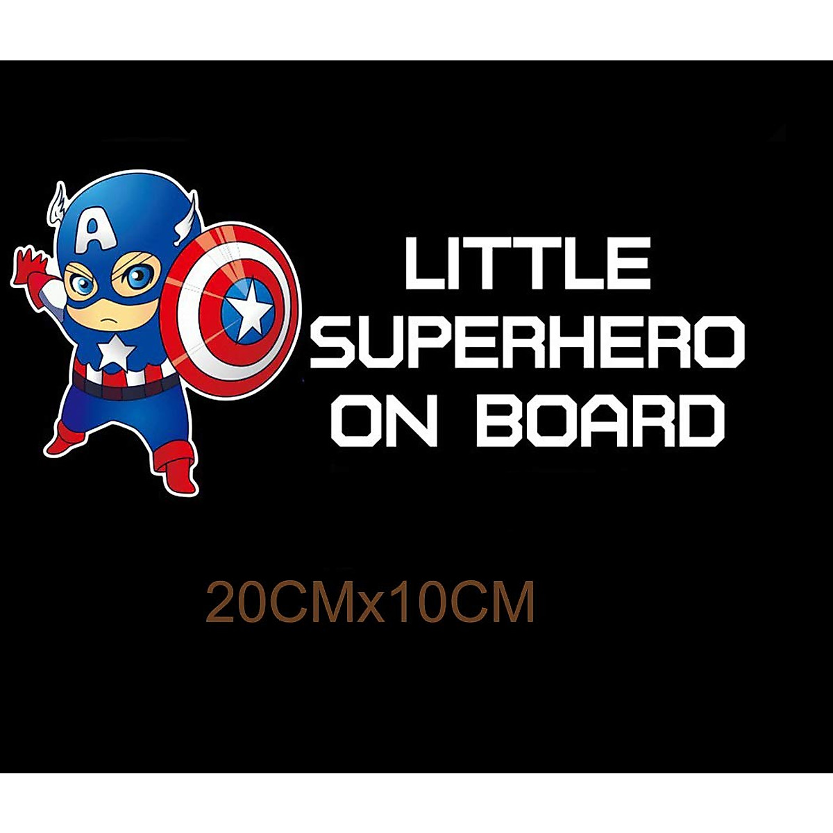 Meitinalife Little Superhero Baby on Board Stickers Reflective Kids ON Board Car Stickers and Decals Baby in Car Styling Windshield Window Vinyl Stickers for Car Body Door Decoration 3.93"x7.8"(14)