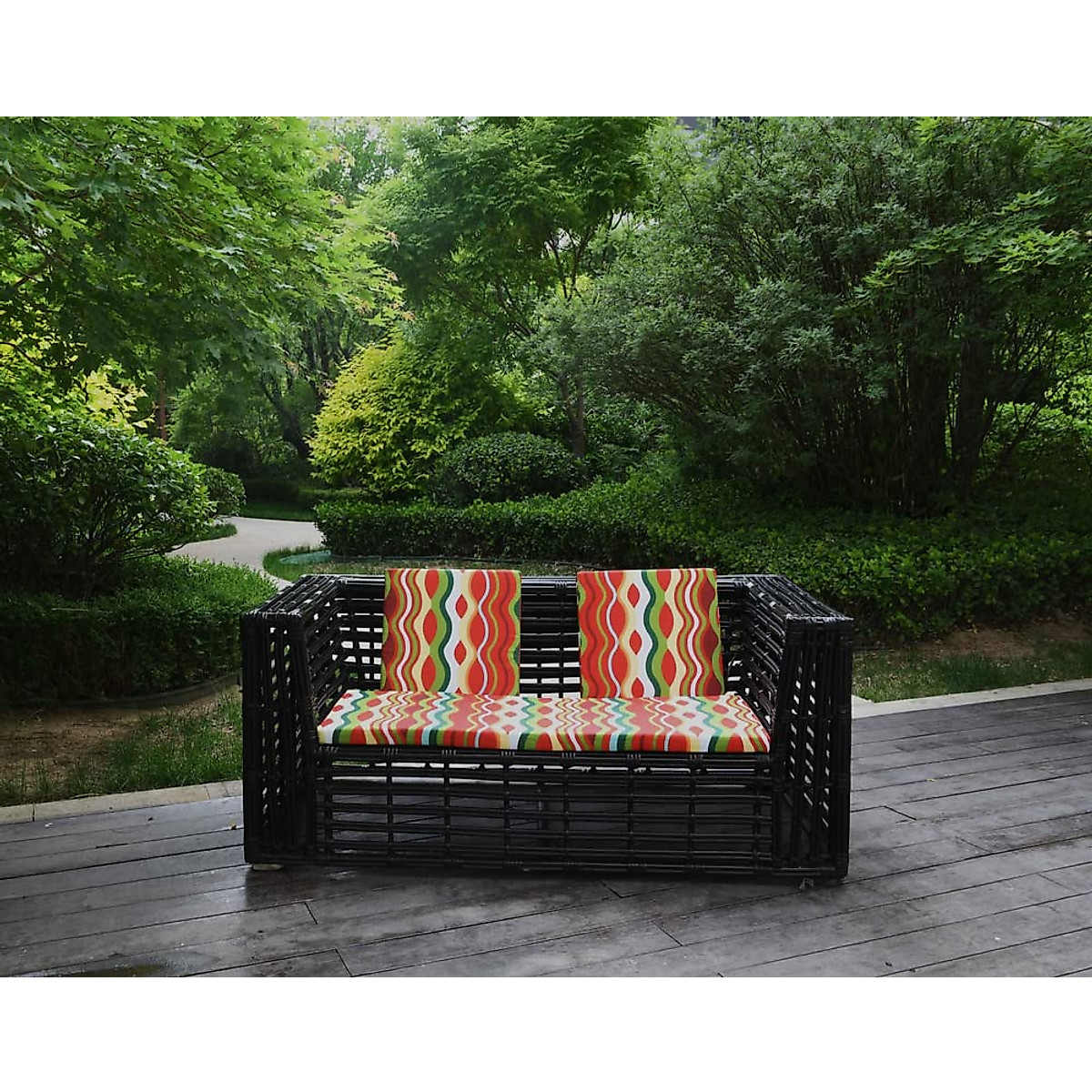 Patio Garden Outdoor Bench Cushion Water-Resistant 47x17x2 Inch Bench Seat Cushion Cushions For Garden Chairs Thickened Sponge Filling Swing Cushion/Rocking Chair Cushions/Patio Loveseat Cushion