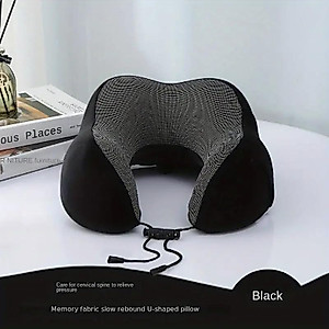 Memory Foam U-Shaped Travel Pillow Neck Support Head Rest Car Plane Soft Cushion (Pink)