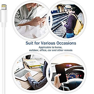 Apple Charger, 【Apple MFi Certified】 2Pack 10FT Long Lightning Cable iPhone Charging Cords & Fast Quick USB Wall Charger Travel Plug Adapter Compatible with iPhone 14/13/12/11/11 Pro/XS/XR/X/8/7/6/SE