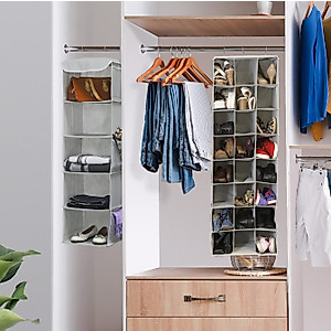 Simple Houseware 5 Shelves Hanging Closet Organizer, Gray