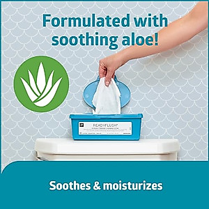 Medline Readyflush Biodegradable Flushable Wipes, 9 Tubs of 60 Wipes