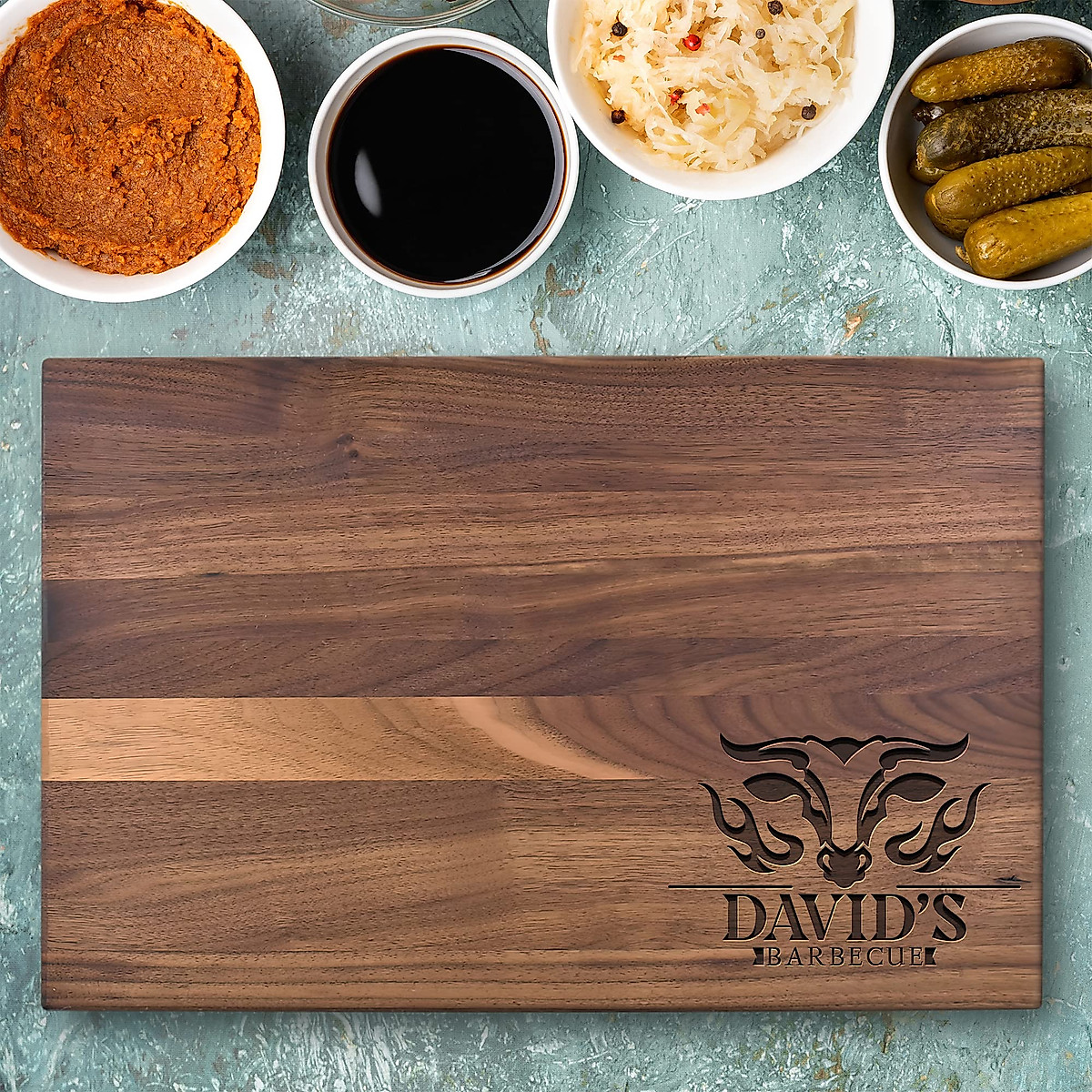 USA Made Personalized Cutting Board - Fathers Day, Birthday, Anniversary - Customized Gifts for Men, BBQ, Grill Accessories - Dad, Husband, Brother, Boyfriend, Papa - Custom Unique Mens Gifts for Him