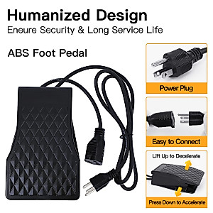 1000W 30000RPM Electric Flex Shaft Rotary Tool Foot Pedal Control Flex Shaft Hanging Grinder Carver Can Forward-Reverse Rotation, Multi-function Kit with Accessories for Carve-Buffing Diy Craft work