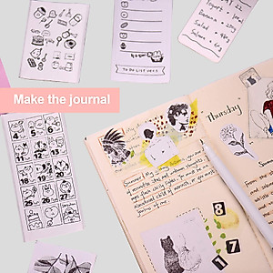 NIGRITY Poooli L1 Mini Portable Inkless Printer 203DPI Bluetooth Connection for Journal Crafts Travel Photos for Mobile Phone with 1 Roll Paper 57 * 30mm Blue