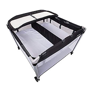 Joovy Room Twin Nursery Center with Bassinet, -Playard Sold Separately, 1 Count (Pack of 1)