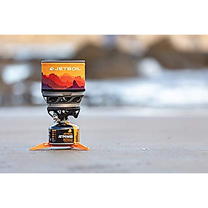 Jetboil MiniMo Camping and Backpacking Stove Cooking System with Adjustable Heat Control (Sunset)