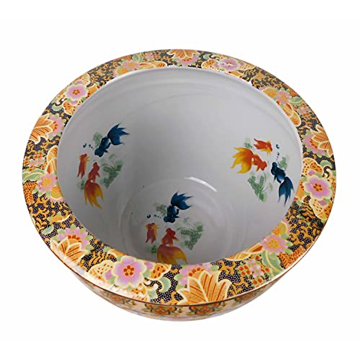 Oriental Furnishings Japanese Satsuma Peacock Vase (10" W x 7.75" H | Base 6.25")