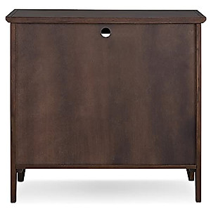 Leick Furniture Entryway Curio Cabinet with Interior Light, Chocolate Oak