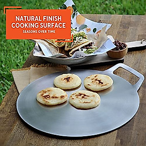 IMUSA USA Aluminum Round Budare, Single, Silver