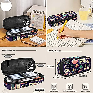 ZOCANIA Game Backpack for Kids Men Laptop Backpack School Bag Bookbag Gifts with Thermal Insulated Lunch Box & Pencil Case & Name Tag