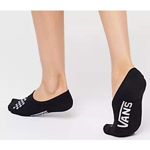 Vans - Canoodle Super No-Show Socks - 3 Pair Pack, Black/White - Women (6.5-10)