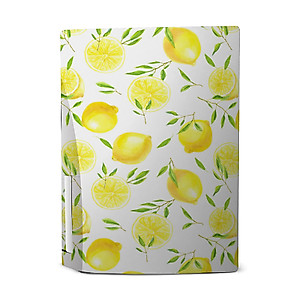 Head Case Designs Officially Licensed Katerina Kirilova Lemons Patterns Vinyl Faceplate Sticker Gaming Skin Decal Cover Compatible With Sony PlayStation 5 PS5 Disc Edition Console
