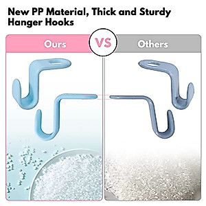 Jumperlay Clothes Hanger Hooks Connector for Outfit Pairing, Hanger Extender Hooks for Space Saving, Cascading Hanger Hooks for Organizing Small Closet, 100 Pack, White