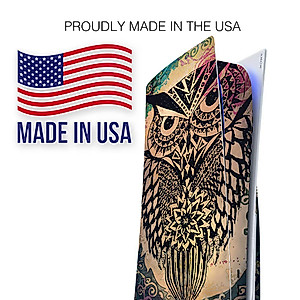 ITS A Skin Skins Compatible with Sony Playstation 5 Console Disc Edition - Protective Decal Overlay Stickers wrap Cover - Tribal Abstract Owl