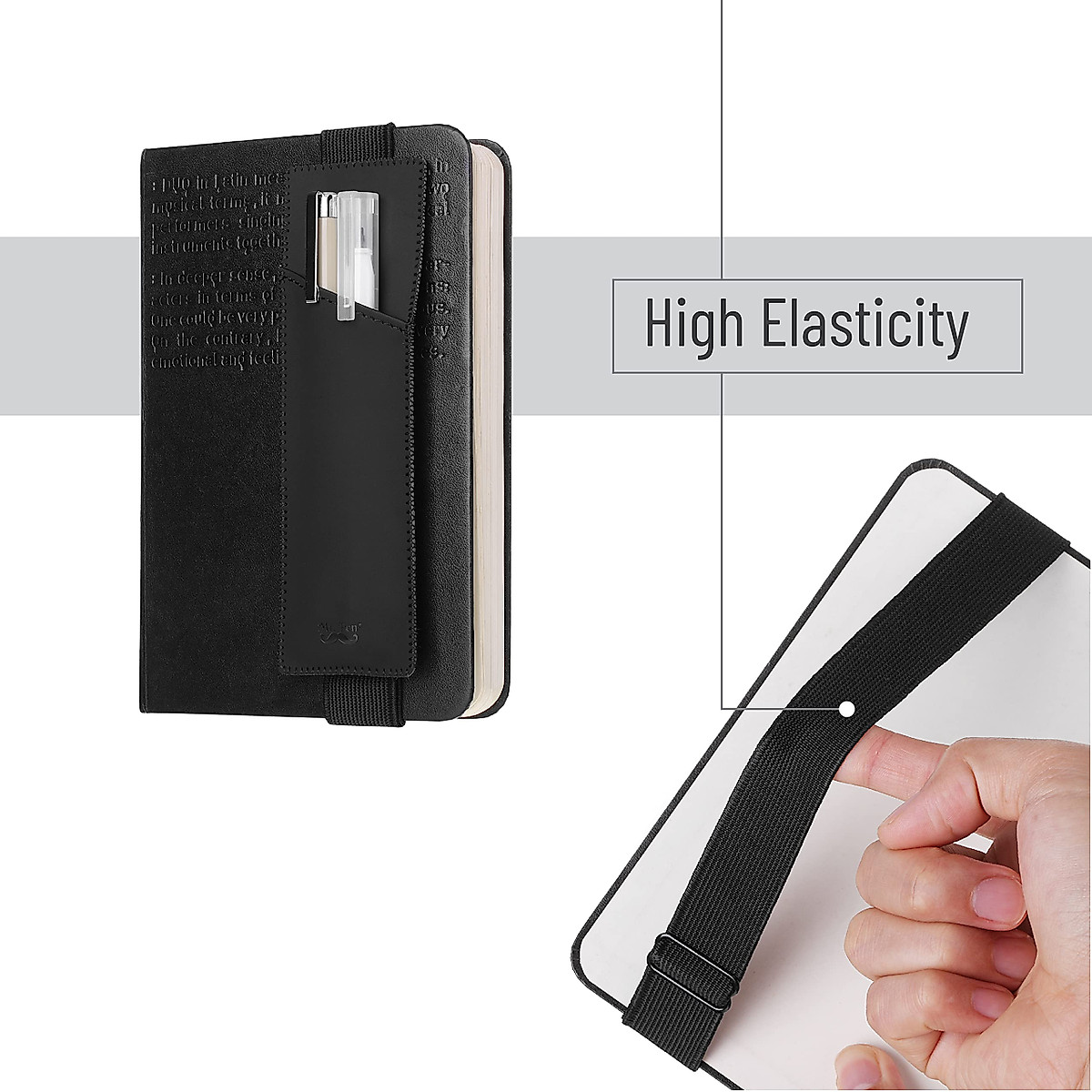 Mr. Pen- Adjustable Elastic Band Pen Holder, Pen Holder for Notebook, Notebook Pen Holder, Pen Sleeve, Journal Pen Holder, Pencil Holder for Notebook, Pen Holder Planner, Pouch with Elastic Band