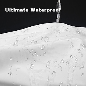 Titanker Fabric Shower Curtain Liner Washable, 70 x 72 Inches, White Shower Liner Fabric with 2 Magnets, Bathroom Polyester Shower Liner Waterproof Soft Lightweight, White