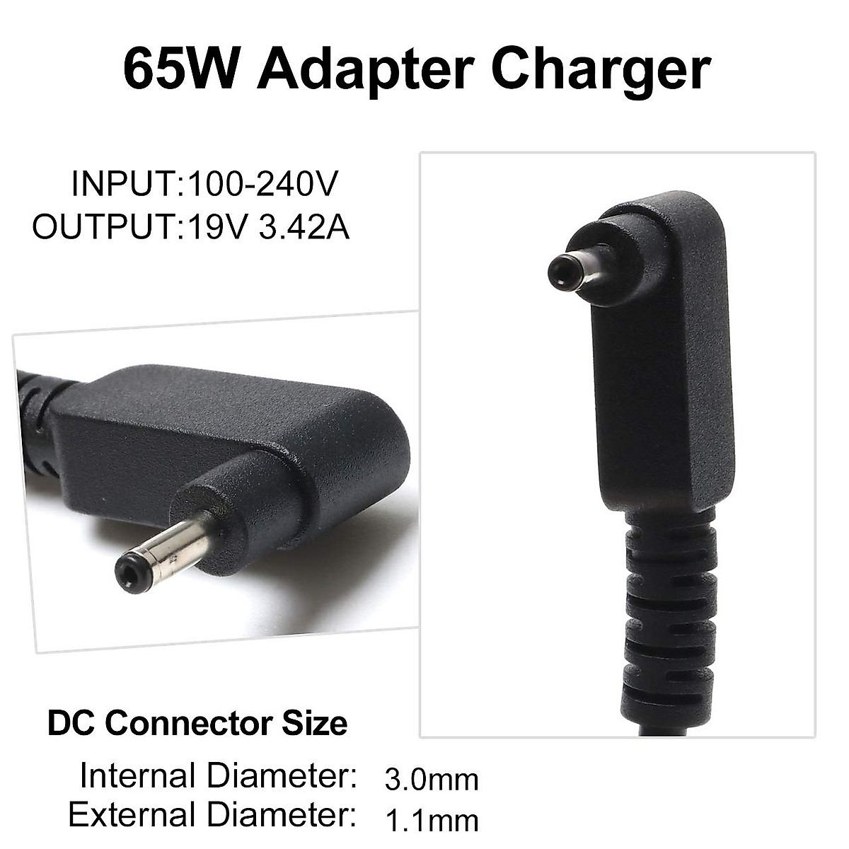 A515-54 65W 45W Laptop Charger for Acer Aspire 5 3 1 A515-44 A515-55 A115-31 A13-045N2A C740 R5-571T C738T R7-371T SF314-52 SP513-52N SP111-33 SF314-51 PA-1650-80 N15Q8 CB3-131 AC Adapter Power Cord