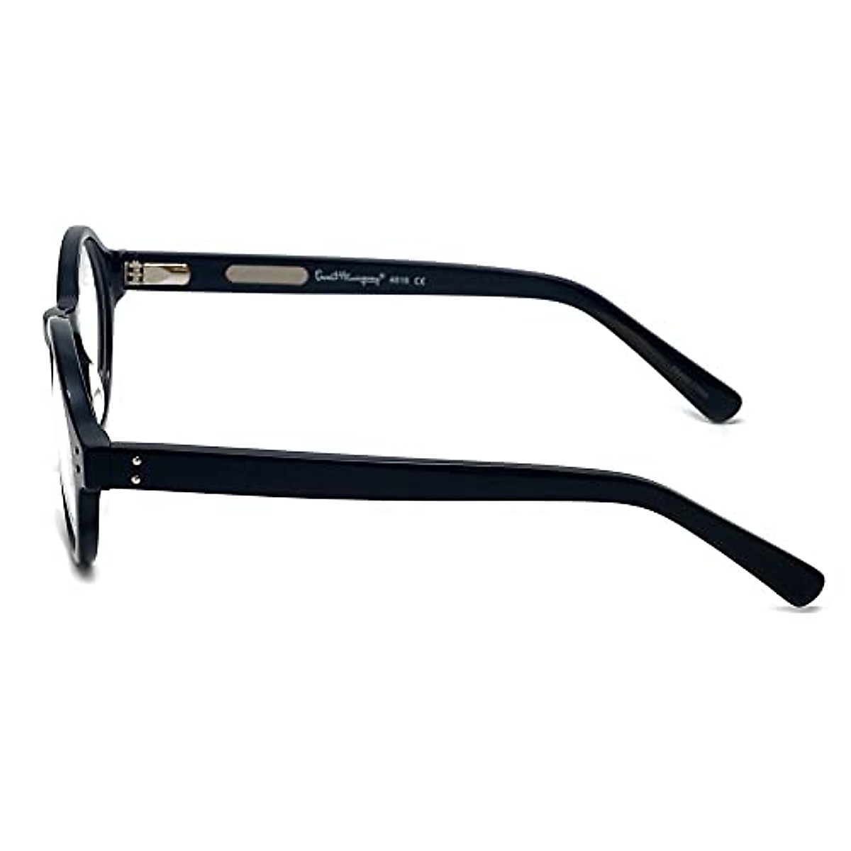 Ernest Hemingway Round Designer Eyeglasses H4616 Black Medium 47 mm Spring Hinge