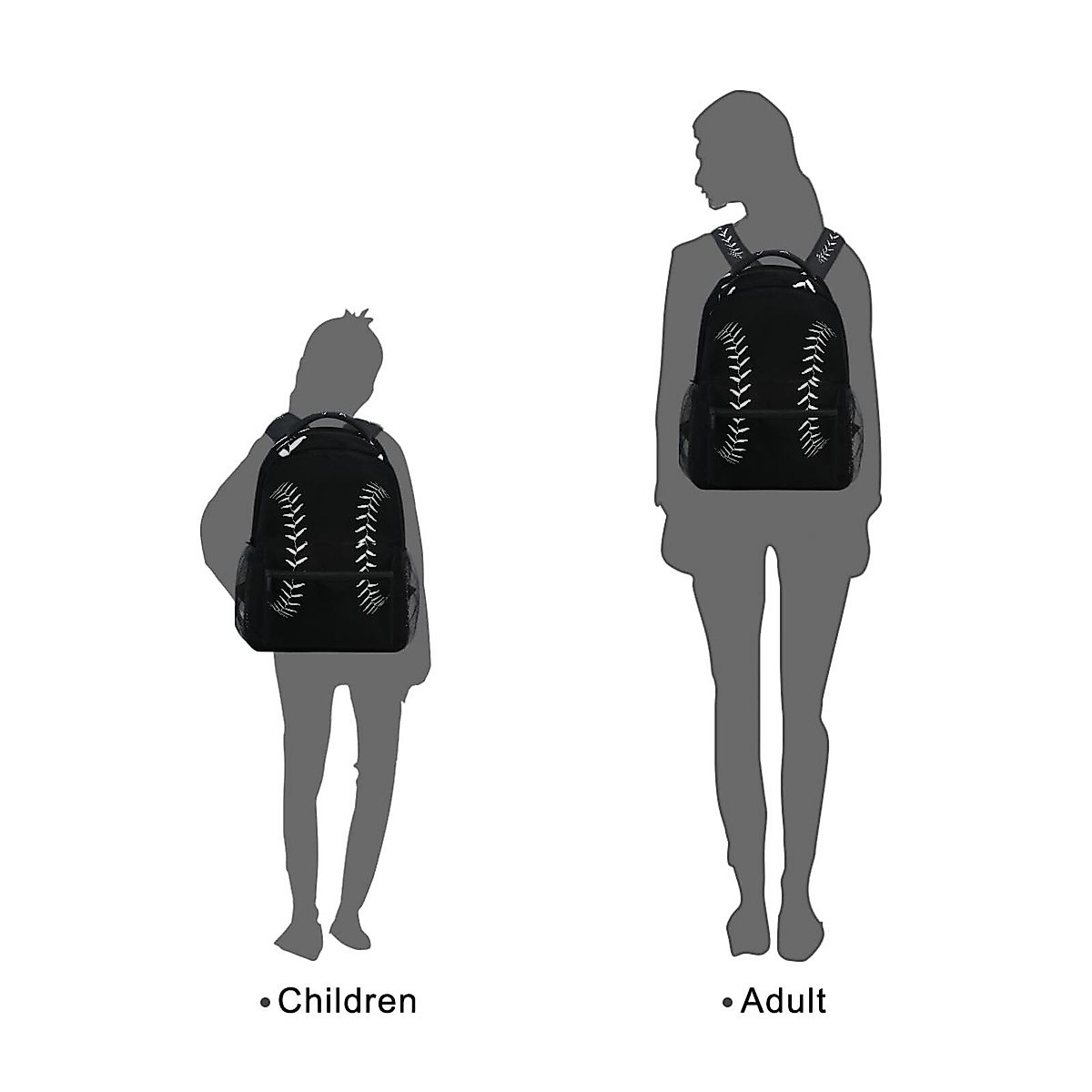 Oarencol Baseball Sport Softball American Backpacks School Book Travel College Shoulder Bag for Women Girls Men Boys