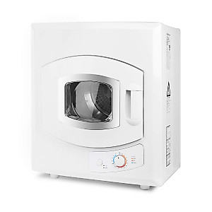 Barton Tumble Dryer White w/Heat Control Automatic Portable Electric RV Apartment Clothes Laundry Compact