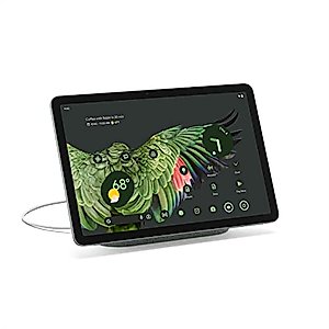 Google Pixel Tablet with Charging Speaker Dock - Android Tablet with 11-Inch Screen, Smart Home Controls, and Long-Lasting Battery - Hazel/Hazel - 128 GB