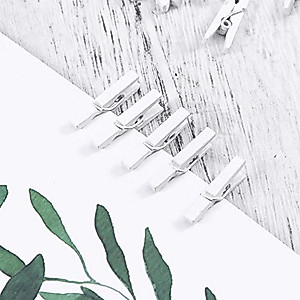 VORCOOL Pin 100PCS Mini Wooden Pegs, Mini Pegs for Holding Photo Paper, Photo Pegs for Craft and DIY Decor Wedding Decor