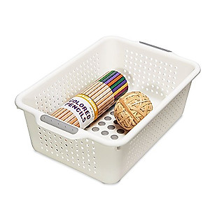 madesmart Classic Storage Basket, Small, White