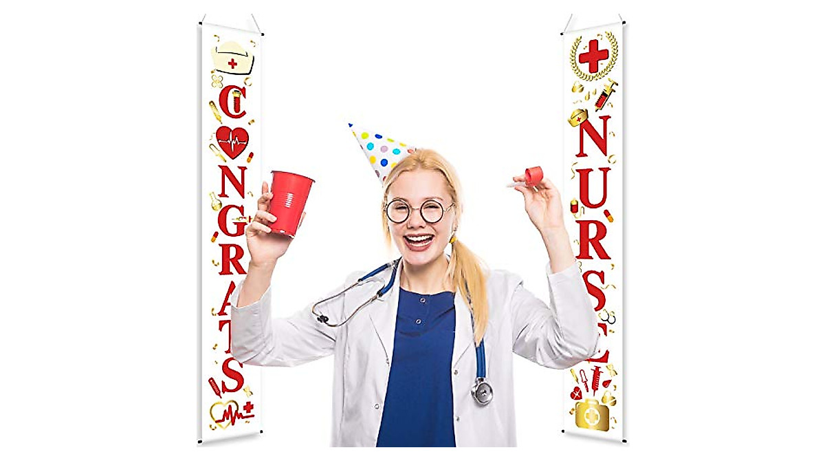 Nurse Graduation Banner Set - Celebrate RN Achievements | Blulu