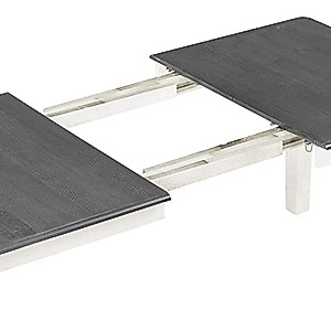 WOZNLA 7-Piece Wooden Extendable Dining Table Set - Retro Style Kitchen Table and 6 Upholstered Chairs - Expandable Design for Flexible Seating - Perfect for Dining Room Gatherings