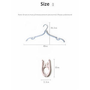 10 Pieces Travel Hangers Travel Accessories Portable Folding Clothes Drying Rack for Traveling(Colorful)