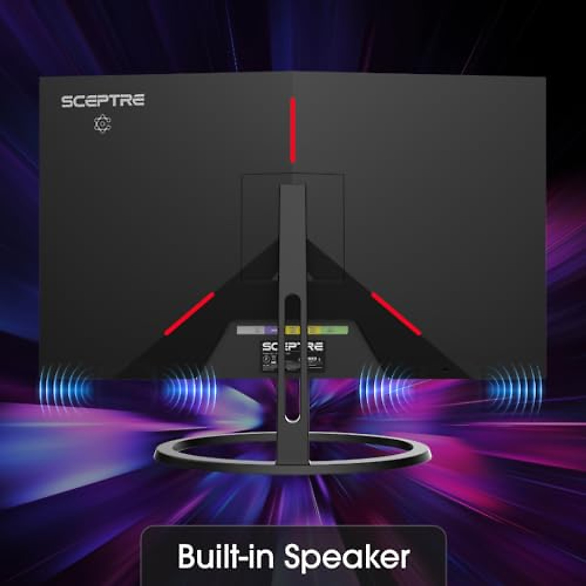 Sceptre 27" IPS 2K Monitor QHD 2560 x 1440 75Hz Edgeless DisplayPort HDMI Build-in Speakers Machine Black