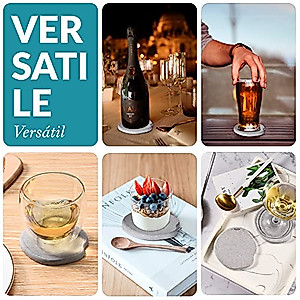 Momo Lifestyle Coasters for Drinks Drycup Stone Coaster Ultra Absorbent Made of diatomaceous Earth Ideal for Wooden and Coffee Table Non Scratch Condensation Drink Coasters (2 Pack)