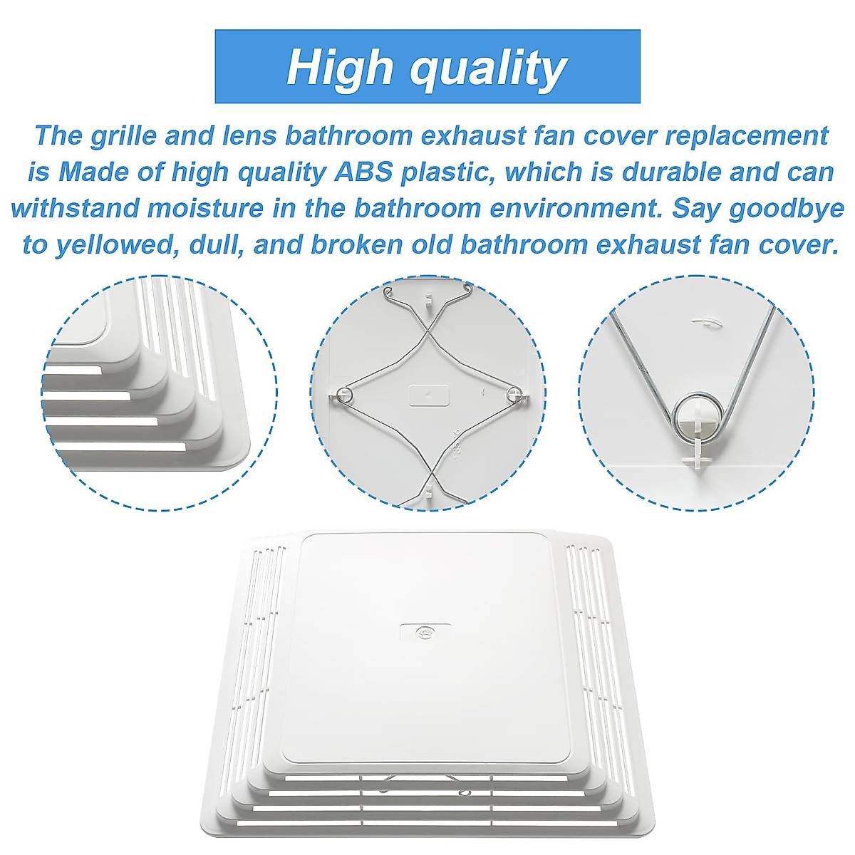 S97013576 Bathroom Fan Cover Grille for Broan NuTone Bathroom Fan, Replacement 676 684 684NT 2684F 576 Exhaust Fan Cover Bathroom Vent Covers