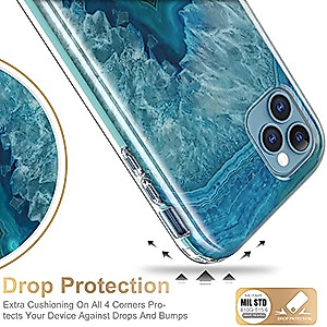 Esdot iPhone 11 Pro Max Case with Built-in Screen Protector,Military Grade Cover with Fashionable Designs for Women Girls,Protective Phone Case for Apple iPhone 11 Pro Max 6.5" Agate Stone