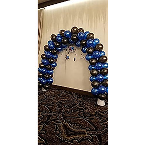 10inch Pearl Dark Blue Pearl Black Balloons 100pcs Perfect for Birthday Party Bridal Baby Shower Engagement Wedding Party Decor (Blue)