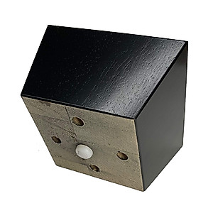 ComfortStyle Furniture Legs, Sofa Couch and Chair 3" Tall x 5" Extra Wide Wood Feet Replacement, Set of 4 Feet, Heavy Duty, Dark Espresso Finish