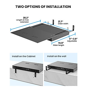 AWOL VISION IC-A120 Motorized Slider Tray for Ultra short throw(UST) projector, extend to 135" picture, automatically Retractable Tray telescopic design, smart syncs with projector's power