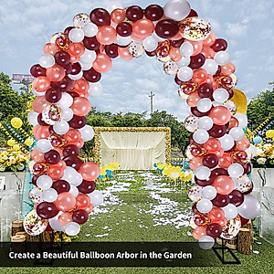 SCENDOR Metal Garden Arbor, Outdoor Wedding Arches for Ceremony, 7.9 Feet High x 4.6 Feet Wide, Assemble Easily 3 Sizes, Black Garden Arch Trellis Indoor Garden Arches for Party Decoration Wide Arbor