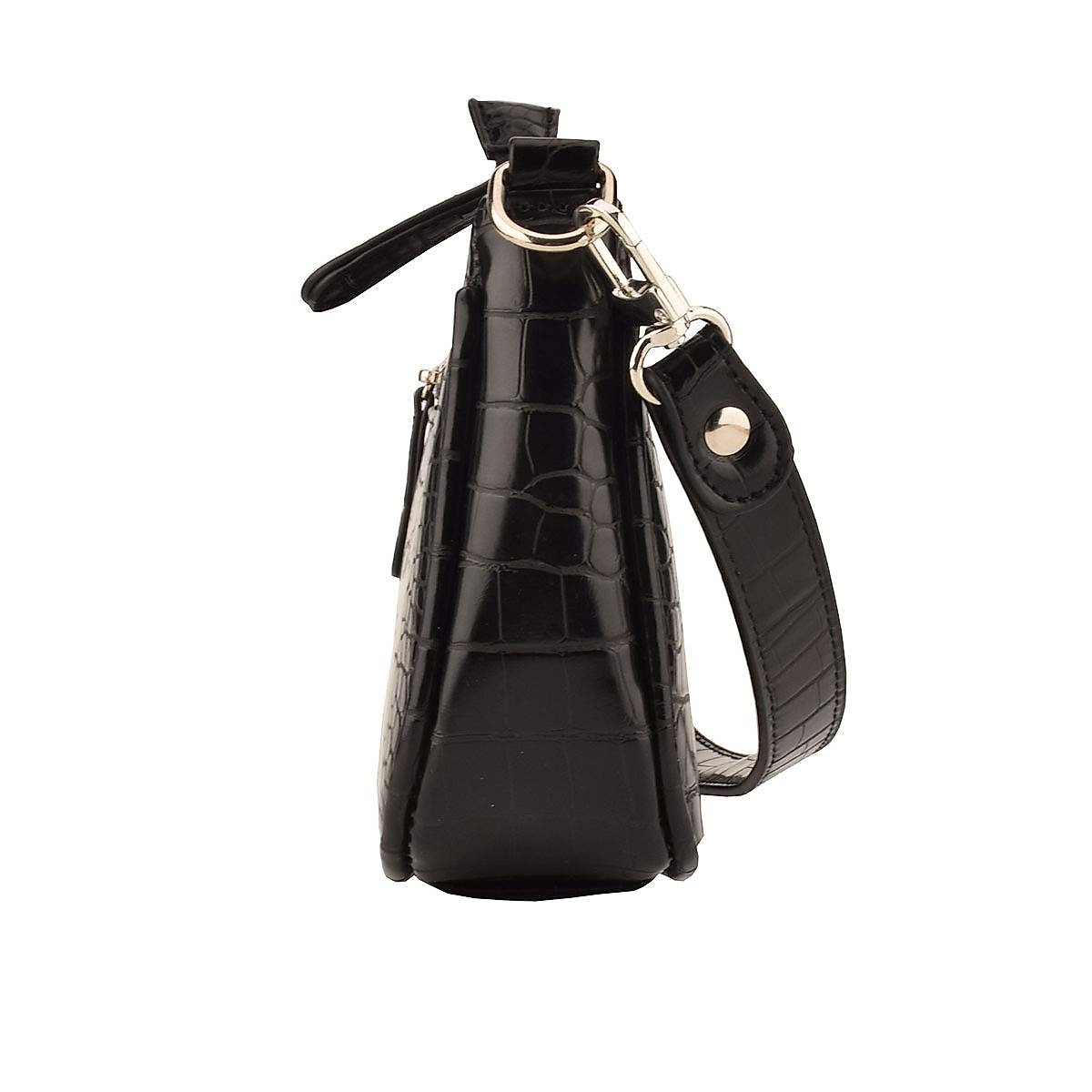 Jiaruo Retro Classic Clutch Small Women PU Leather Shoulder Bag Tote Handbag (Black)