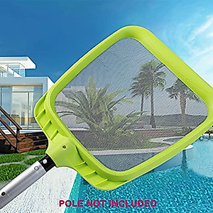 Sepetrel Pool Skimmer - Reinforced Frame & Large Opening Durable Nylon Leaf Rake Net,for Spa Pond Swimming Pool, Pool Cleaning Supplies and Accessories, (Pole Not Included)