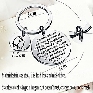 bobauna Parrot Parakeet Keychain Cockatiel Bird Jewelry Colorful And Bright Parrots Are A Source Of Vibrancy And Imagination (colorful bright parrot keychain)