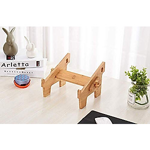 MTWhirldy Laptop Stand Bamboo, Universal Computer Riser Stands Compatible with MacBook Air Mac Pro HP DELL Acer Wood Laptop Holder for Desk (for 11-15inch)