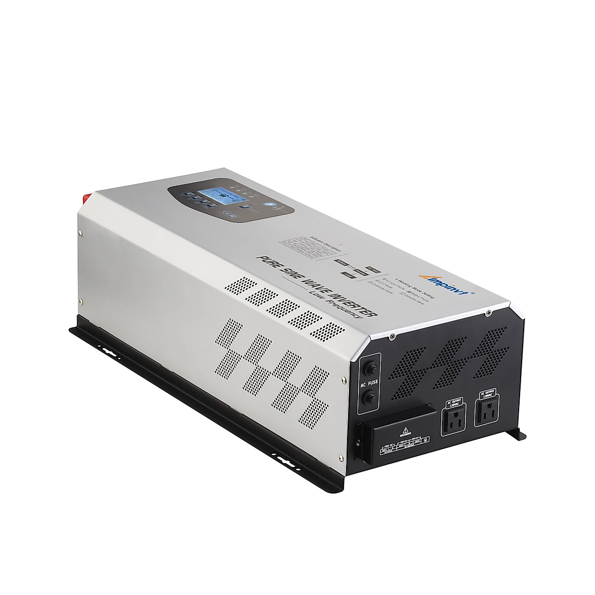 6000W Peak 18000watts Pure Sine Wave Power Inverter 24V DC to 120/240 VAC Split Phase with Battery AC Charger,Off Grid Low Frequency