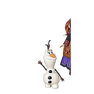 Disney Frozen Anna Doll with Buildable Olaf Figure & Backpack Accessory, Inspired by 2 Movie, Brown