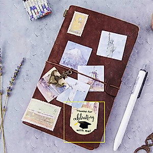 2 Inch Graduation Stickers,Thanks for Celebrate with Me Adhesive Labels - 100 Pieces/Roll