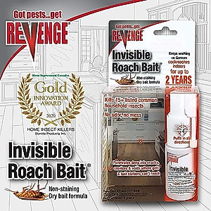 Revenge Invisible Roach Bait with Puffer Applicator, Kills Ants, Beetles, Roaches & More, Long Lasting Formula