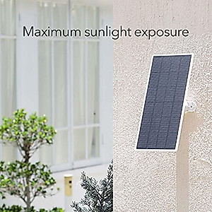 Wasserstein Solar Panel for Google Nest Cam Outdoor or Indoor, Battery - 2.5W Solar Power - Made for Google Nest (2-Pack)