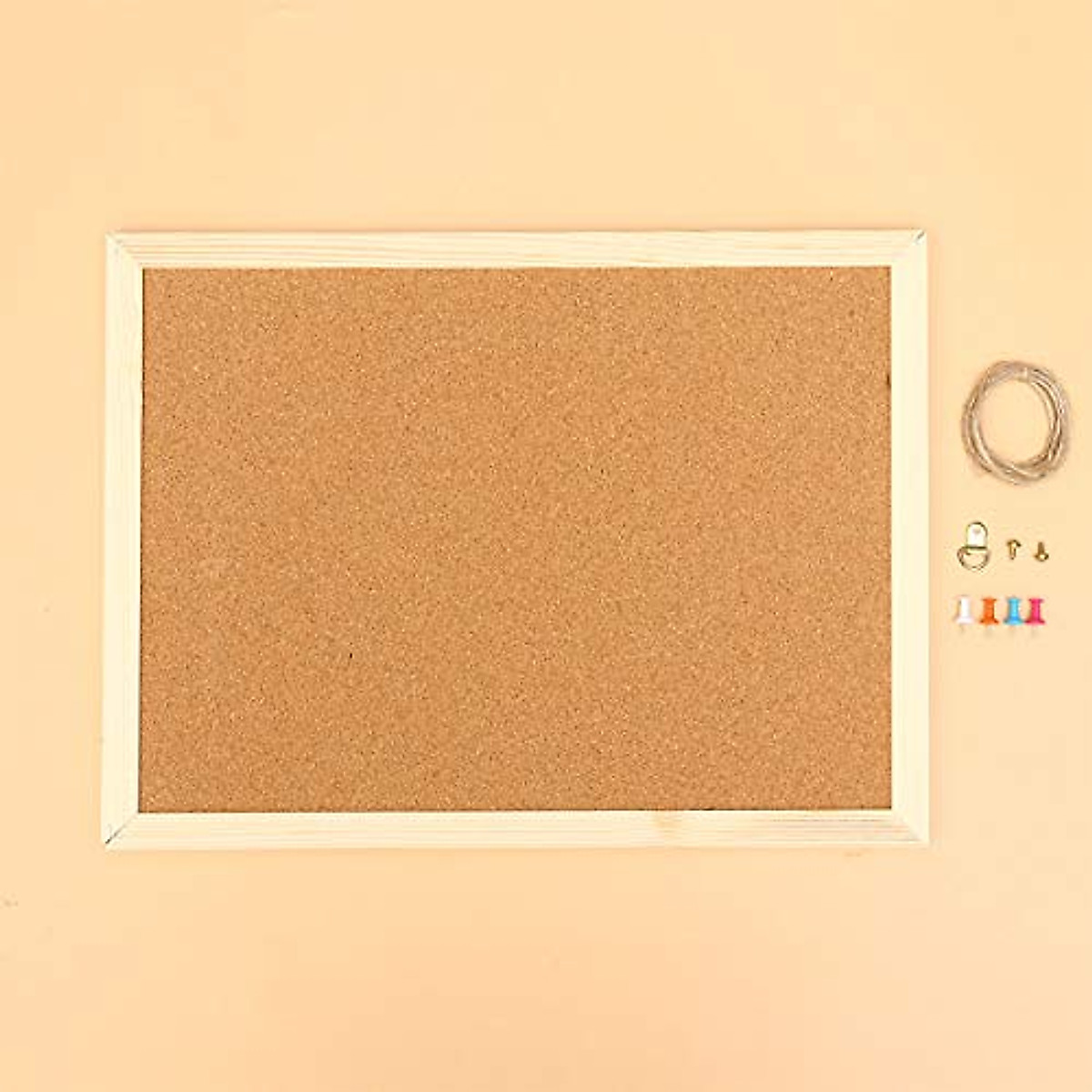 Practical Photo Wall Board Bulletin Board Message Boards Wooden Notice Board Photography Background Wall Props for Home Office (Light Brown)
