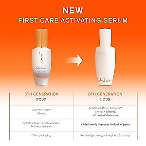 Sulwhasoo First Care Activating Serum: Nourishing, Hydrating, Radiance Boosting Pre-Toner , 2.02 Fl Oz / 60mL